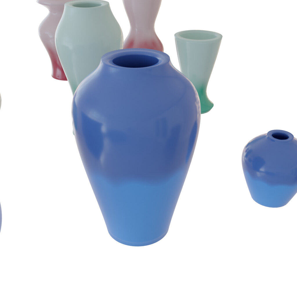 ArtStation - Colorful Vase 9 Pack | Game Assets