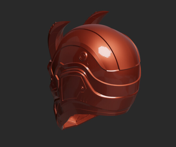 ArtStation - Sci-Fi Skull Devil Helmet printable model | Resources