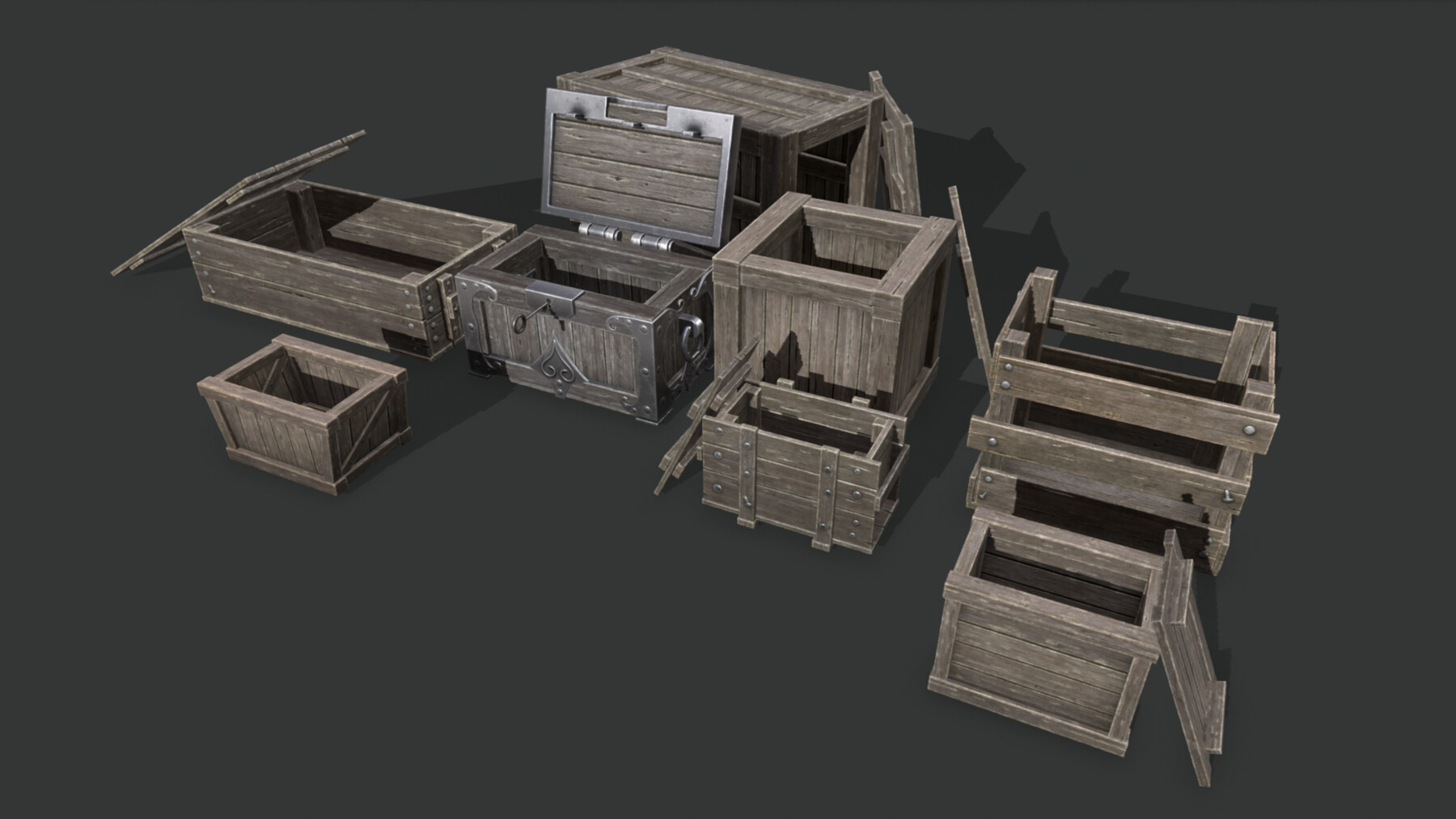 ArtStation - Wooden boxes | Game Assets