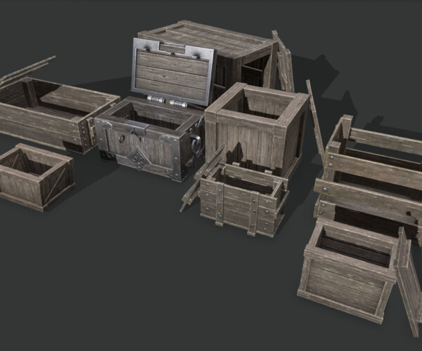 ArtStation - Wooden boxes | Game Assets