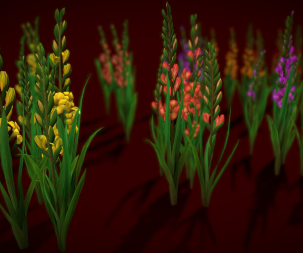 ArtStation - Flower Gladiolus | Game Assets
