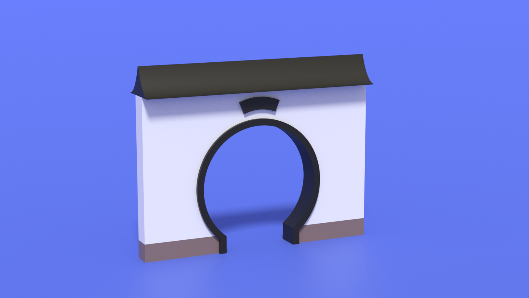 ArtStation - Cartoon Chinese Garden Gate 3d model | Resources