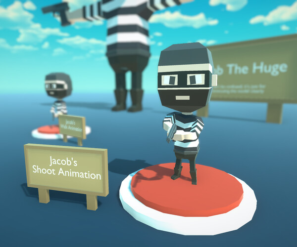 ArtStation - 3D Low Poly Characters Pack Of 3 - Marty, Lil Ricky, Jacob ...