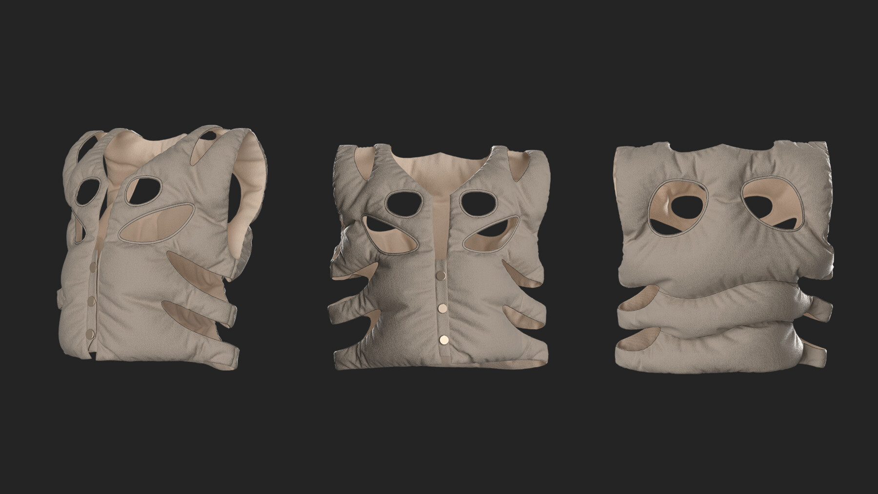 ArtStation - 3 Vests. Clo3d, MD projects + OBJ. Sport collection | Game ...