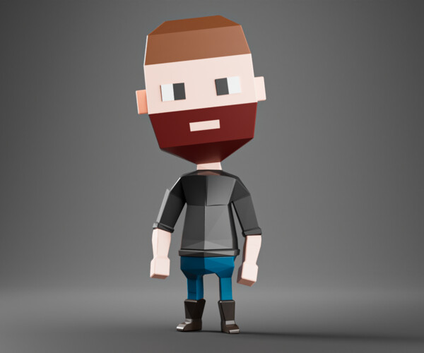 ArtStation - 3D Low Poly Characters Pack Of 5 - Marty, Lil Ricky, Jacob ...