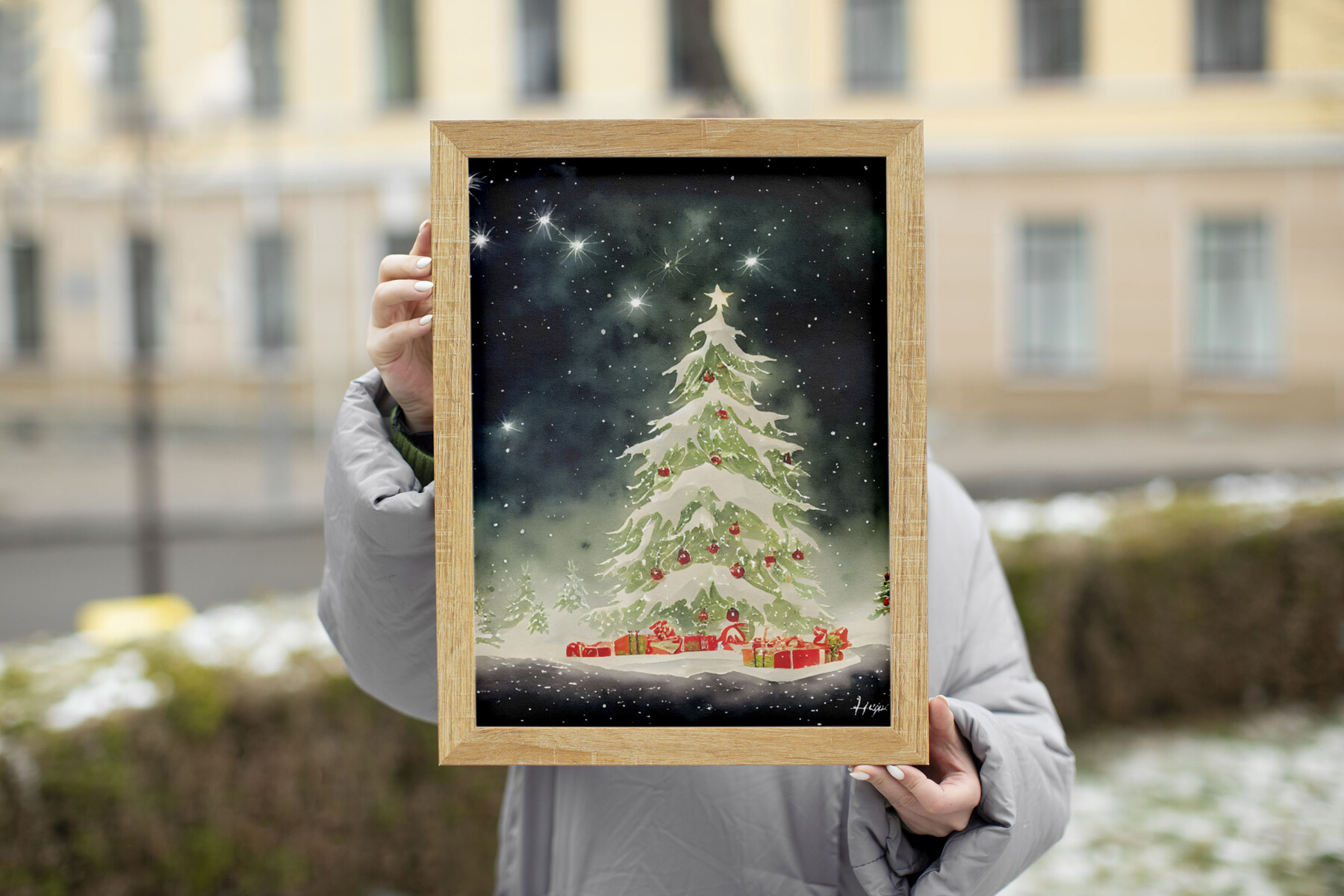 ArtStation - Watercolor Background for Christmas Bundle 20 Design ...