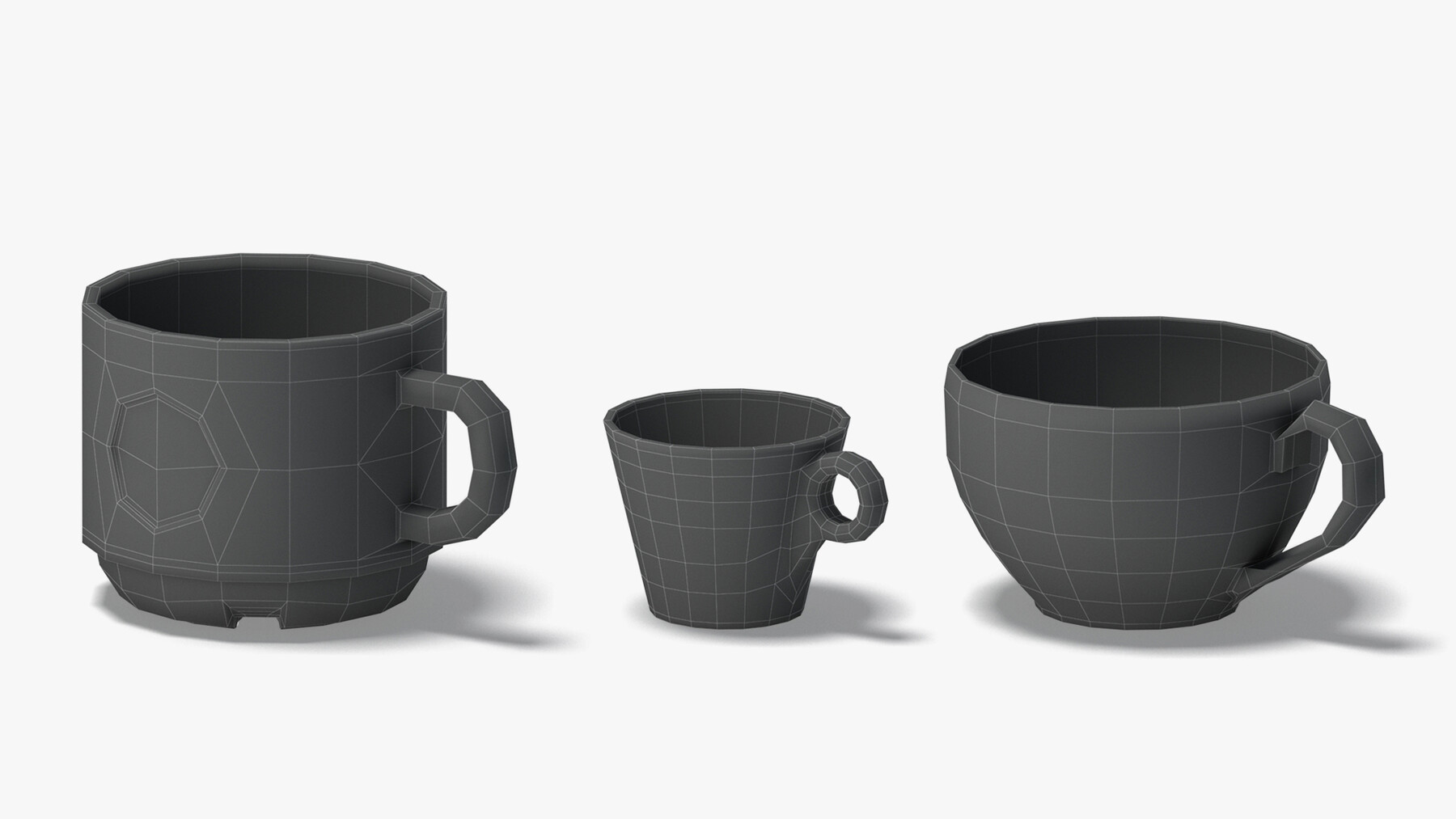 ArtStation - 18 Ceramic Mugs Shapes - white cups different forms and ...