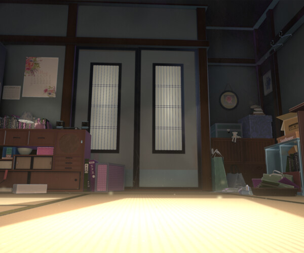 ArtStation - Blender Your name anime style environment/background ...