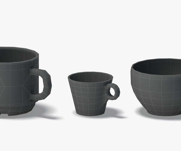 ArtStation - 18 Glass Mug Shapes - transparent cups with different ...