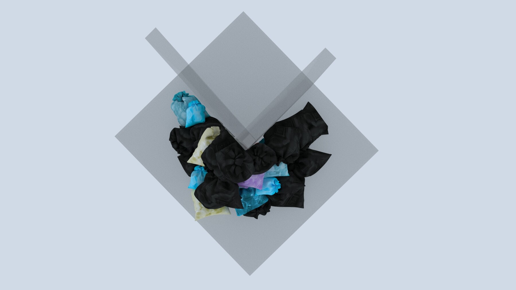 ArtStation - Big Garbage bags pile in street corner | Game Assets