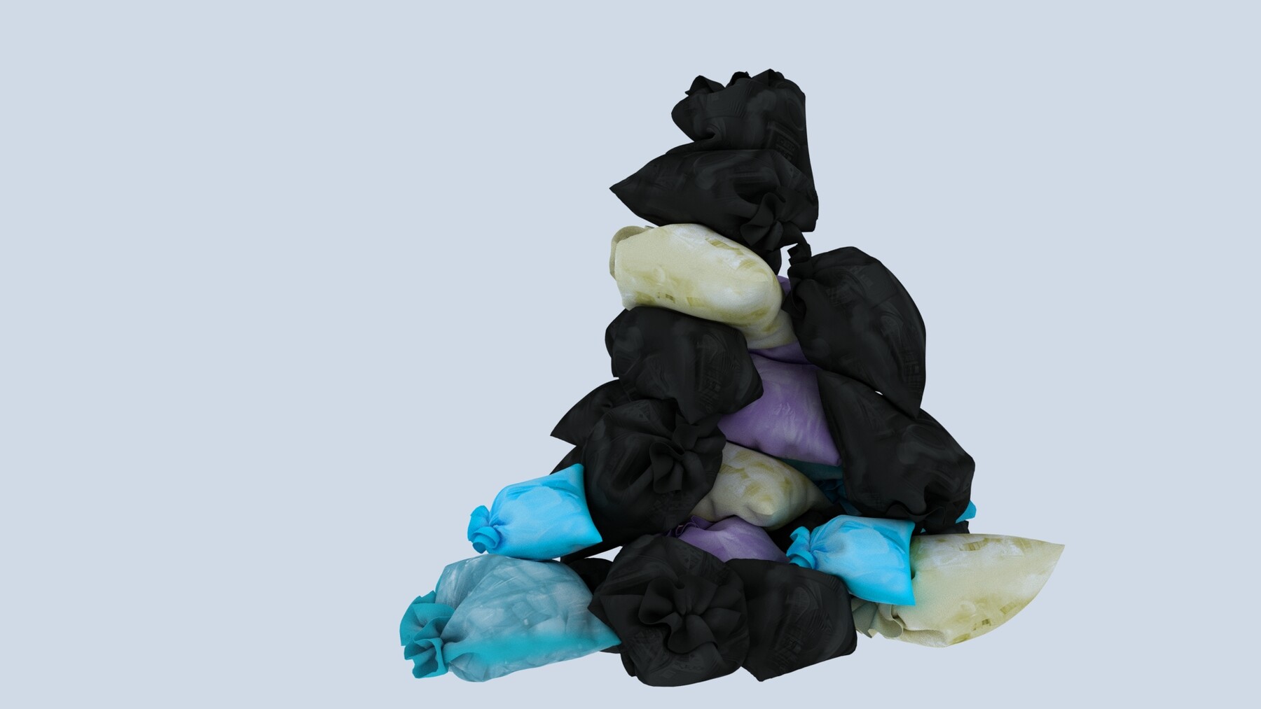 ArtStation - Big Garbage bags pile in street corner | Game Assets
