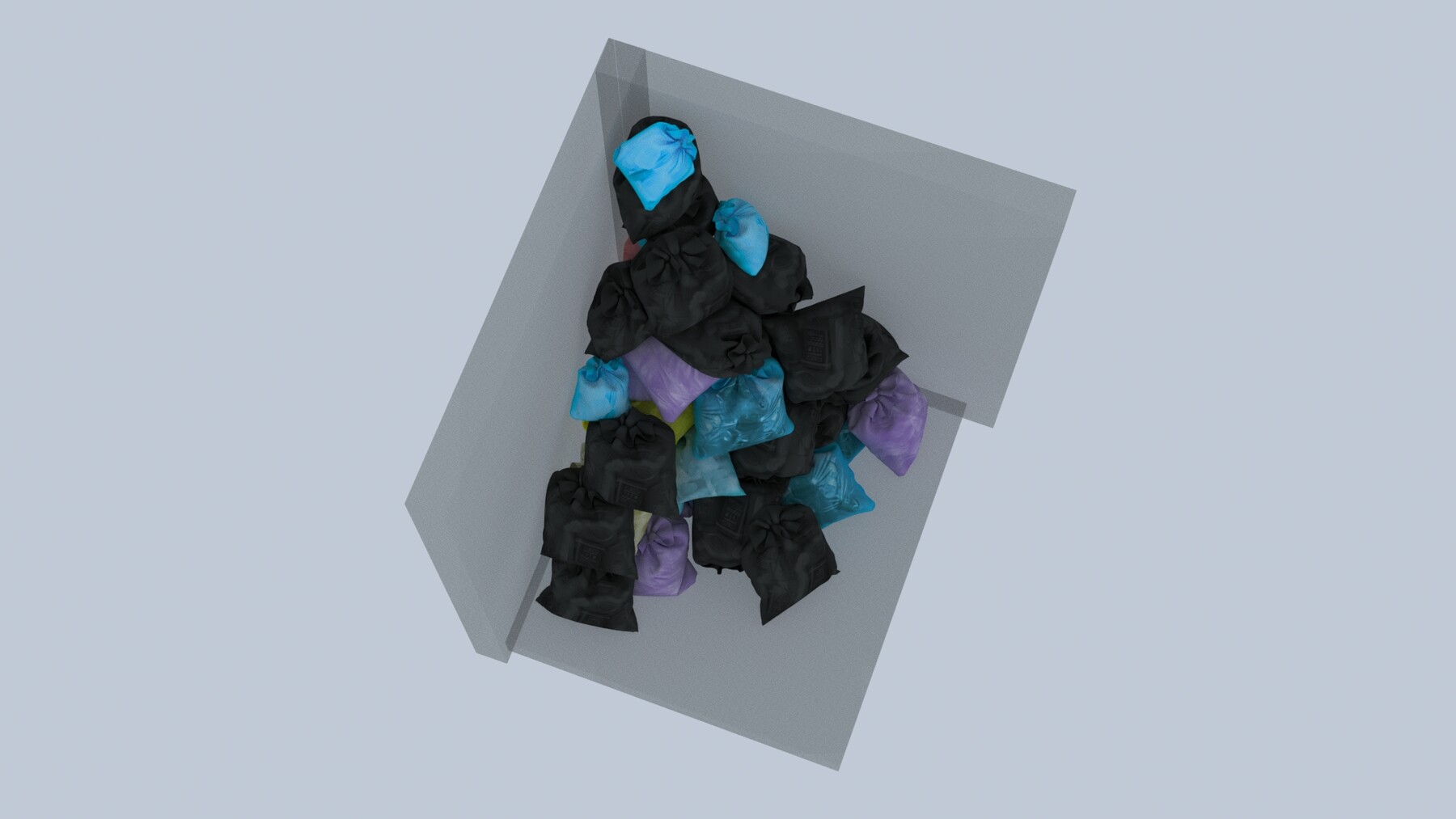 ArtStation - Big Garbage Bags Pile in Interior Street Corner | Game Assets