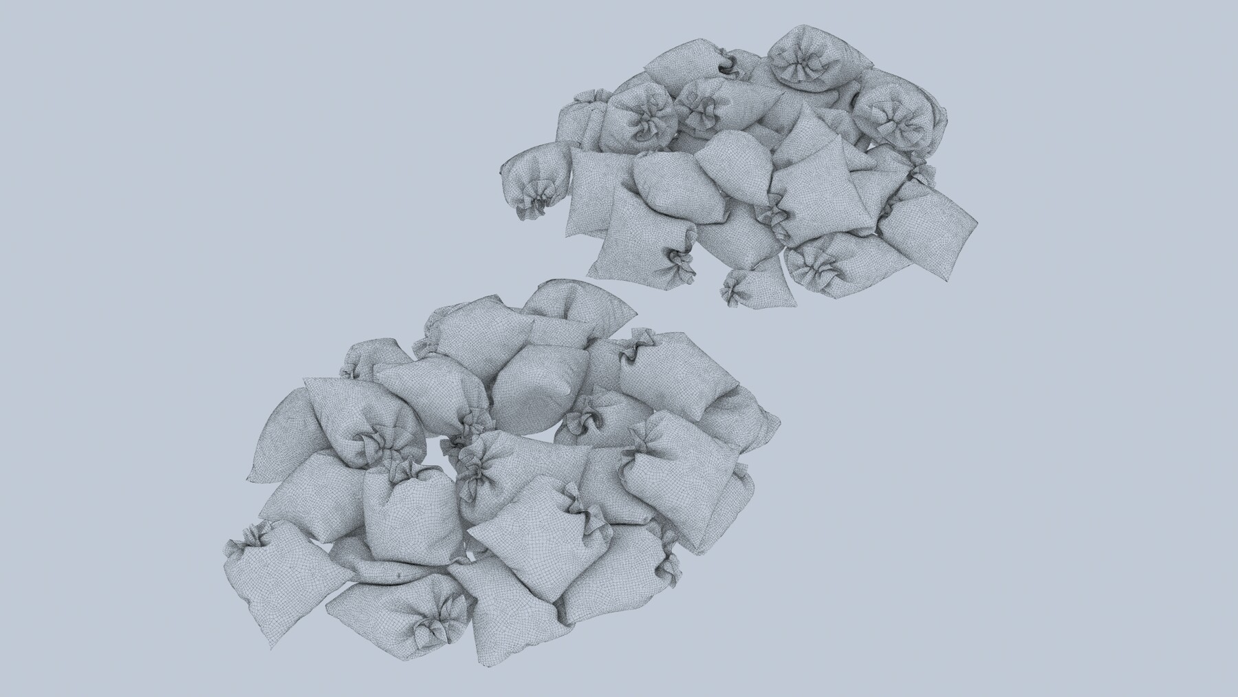 ArtStation - Garbage Bags Pile Around streetlight | Game Assets