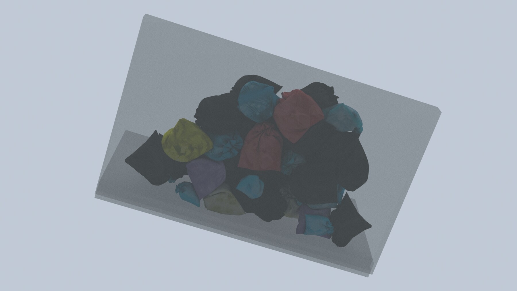 ArtStation - Textured Garbage Bags Pile in a wall | Game Assets