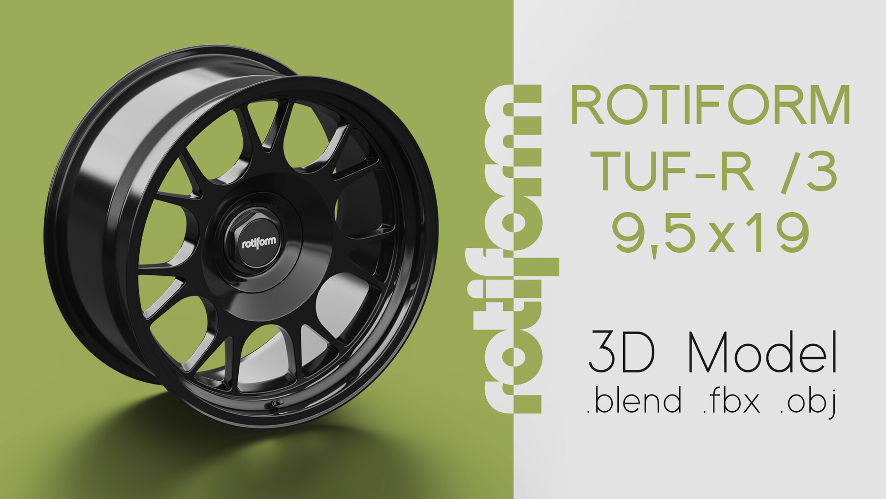 ArtStation - Rotiform TUF-R (Option 3) Rim/Wheel 3D Model | Resources