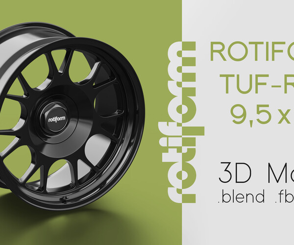 ArtStation - Rotiform TUF-R (Option 3) Rim/Wheel 3D Model | Resources