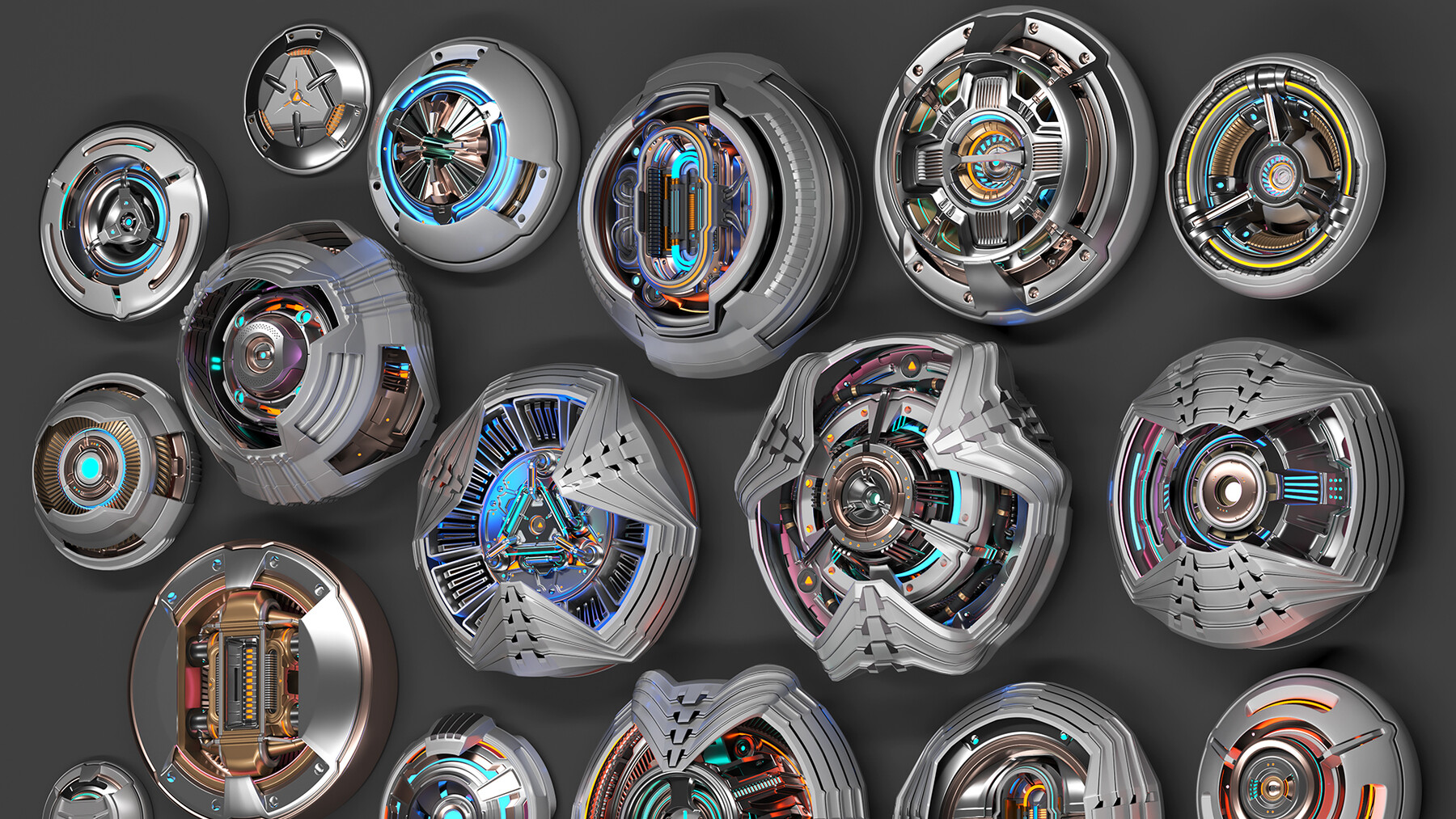 ArtStation - Sci Fi Kitbash 2 - subdivision ready 3D model | Resources