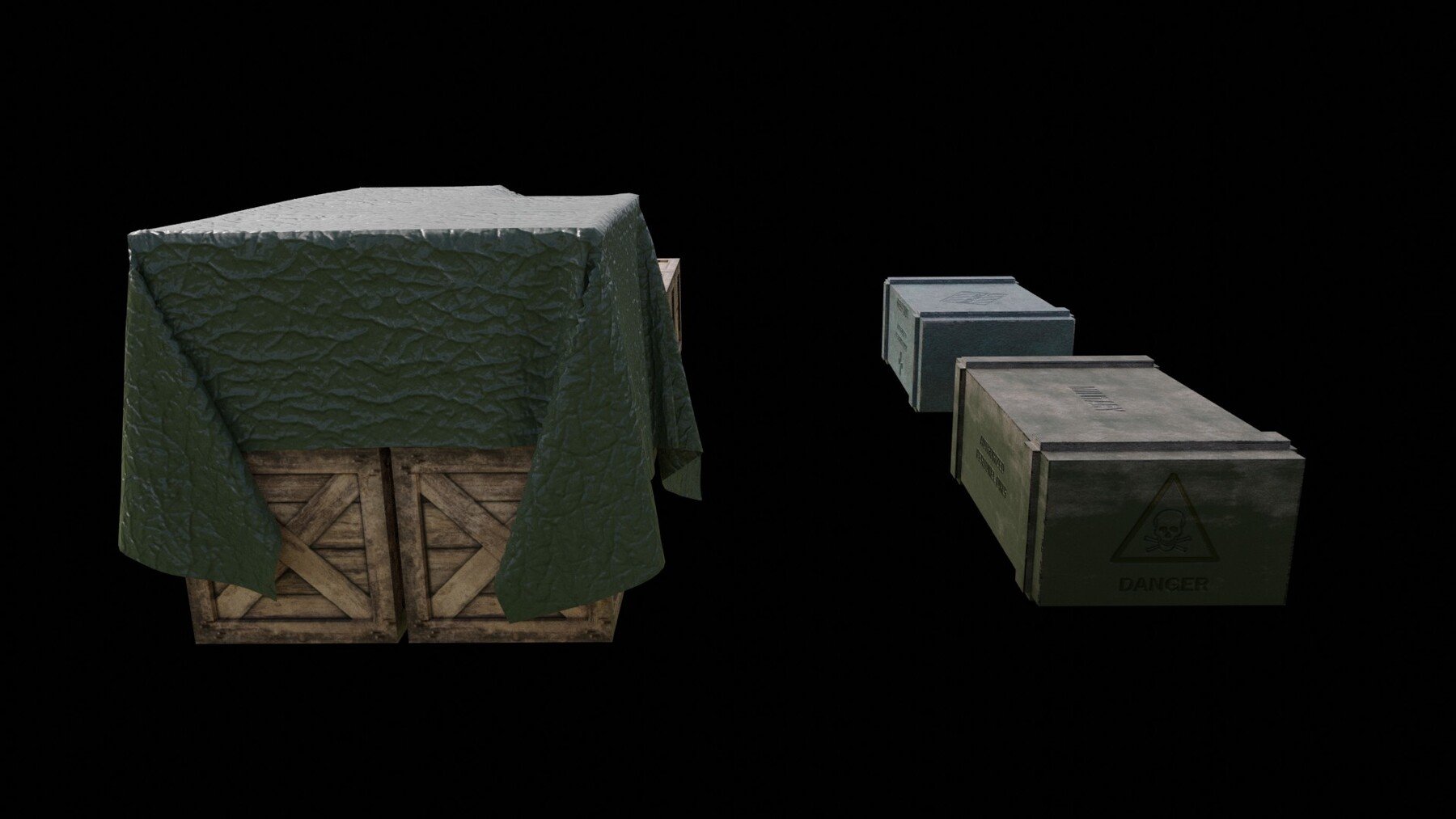 ArtStation - military boxes Low-poly | Game Assets