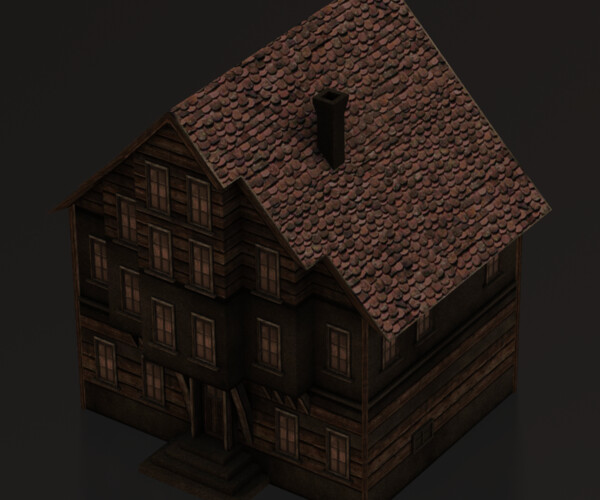 ArtStation - OLD WOODEN HOUSE LOW POLY GAME READY | Game Assets