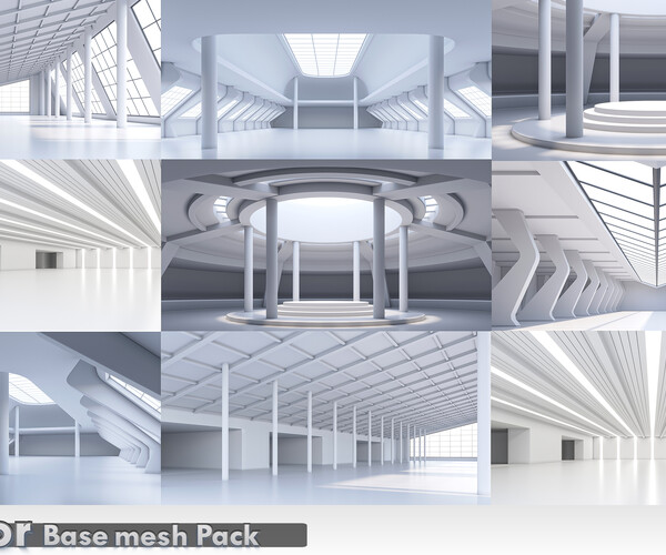 ArtStation - interior base mesh pack 01 | Game Assets