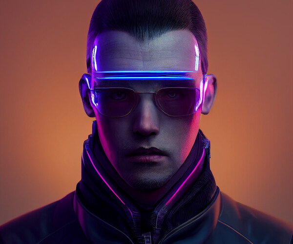 ArtStation - Cyberpunk Character Portrait Pack - Male | Game Assets