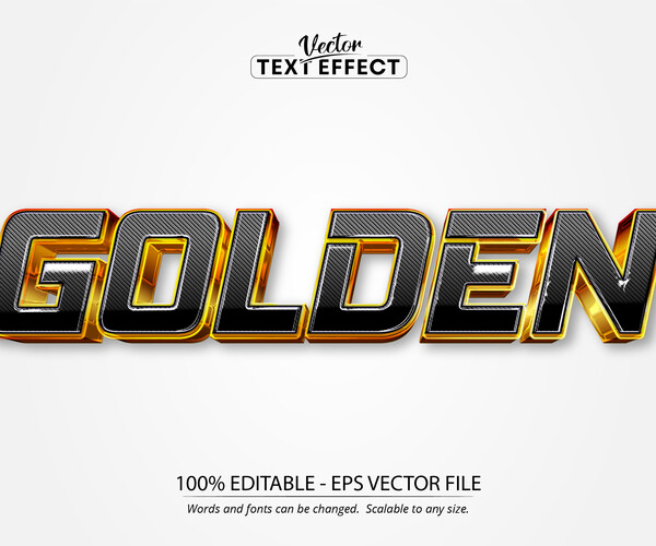ArtStation - Golden text effect, editable luxury gold text style | Artworks
