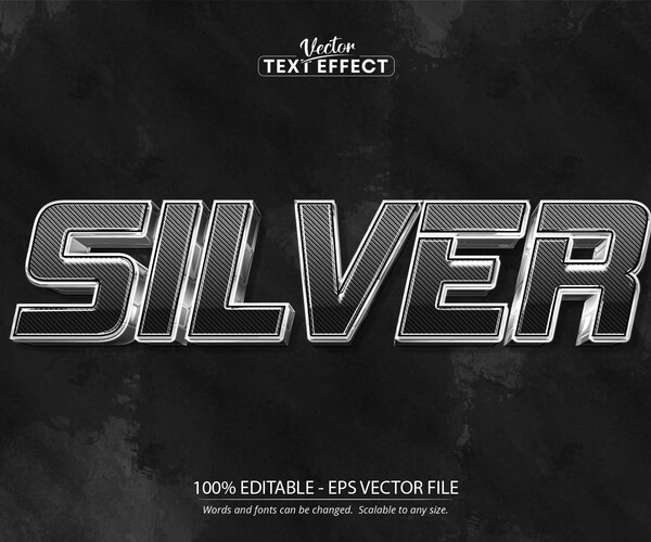 ArtStation - Silver editable text effect, shiny luxury metal text style ... ArtStation - Silver editable text effect, shiny luxury metal text style ...
