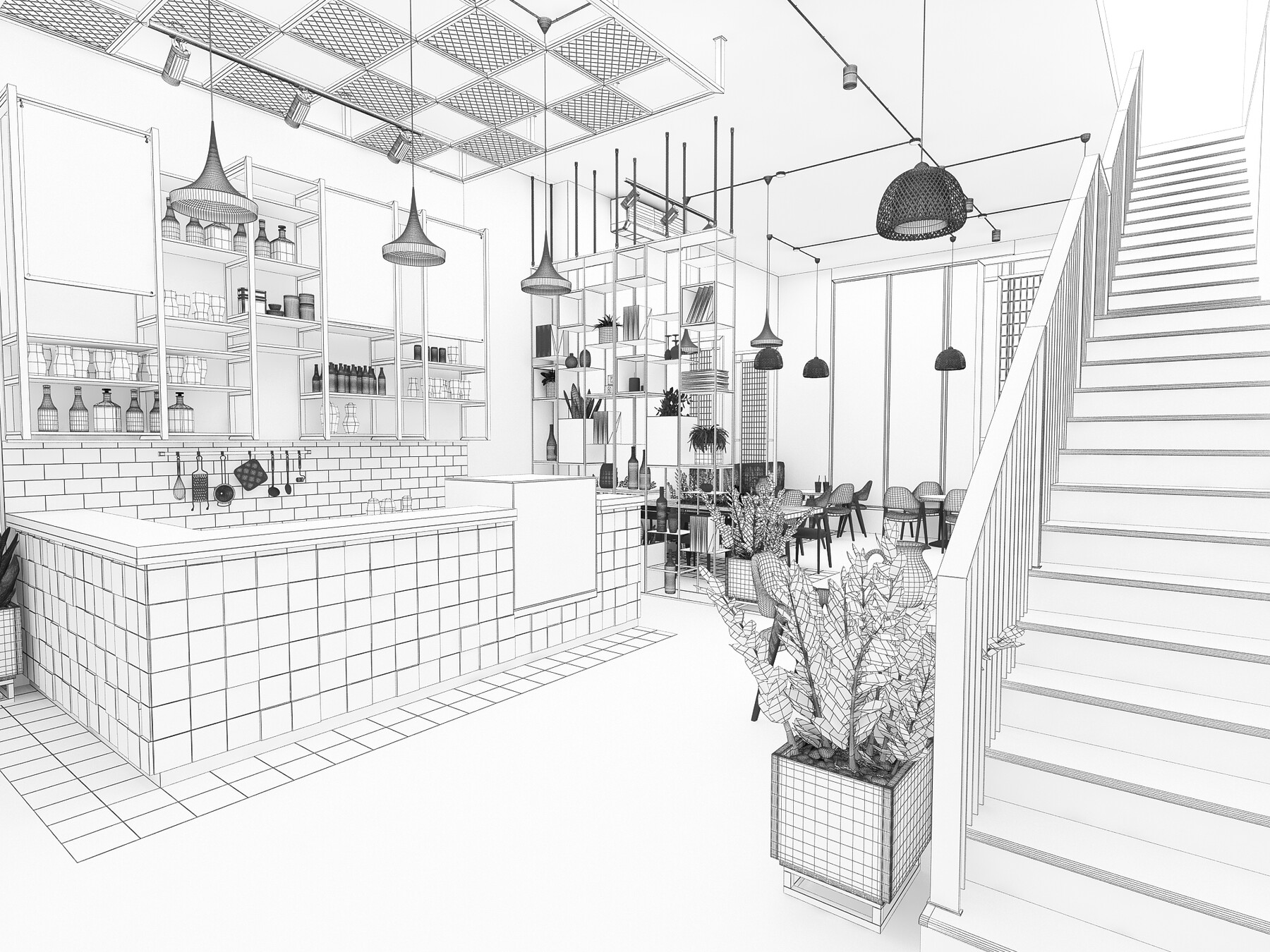 ArtStation - Coffee Shop - Restaurant - 017 | Resources