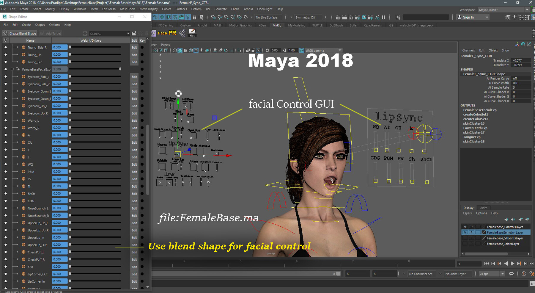 ArtStation - Female Base character(Rig) | Game Assets