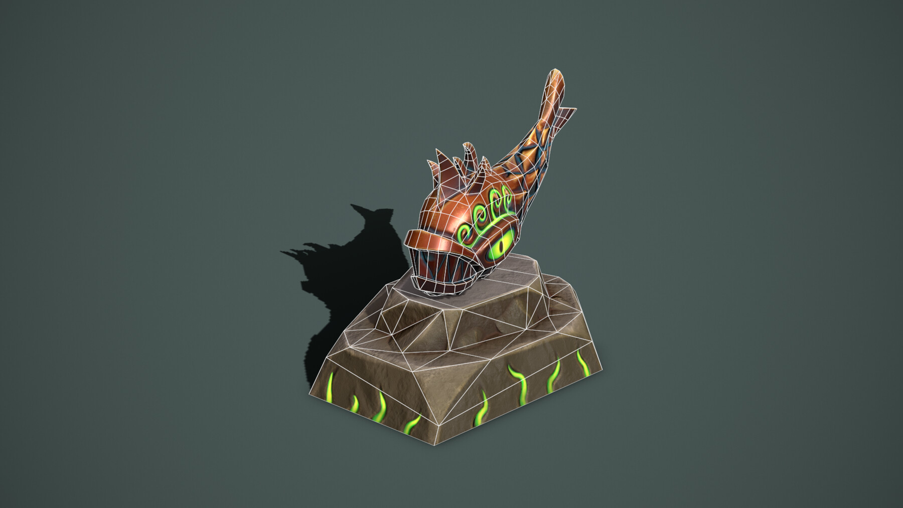 ArtStation - Statue angry fish | Game Assets