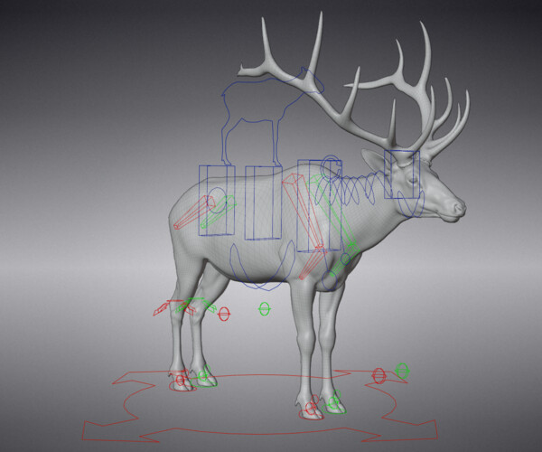 ArtStation - Male Elk Animated | VFX Grace | Game Assets