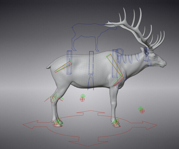 ArtStation - Male Elk Animated | VFX Grace | Game Assets
