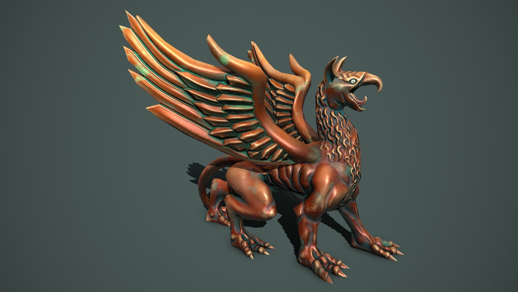 ArtStation - Statue griffon | Game Assets