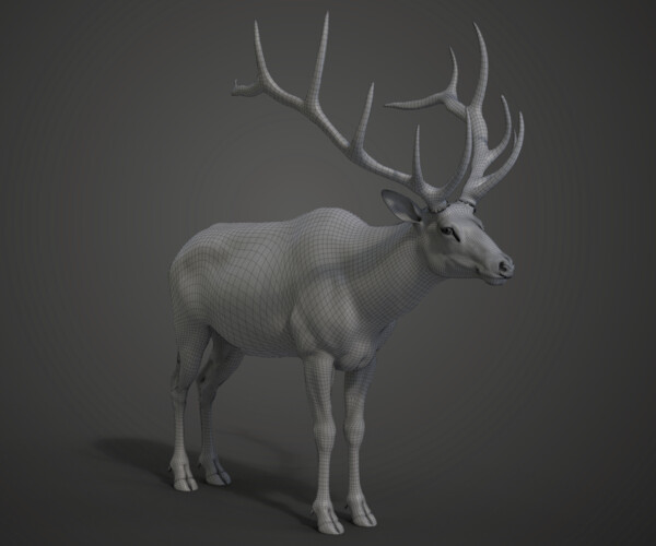 ArtStation - Male Elk Animated | VFX Grace | Game Assets