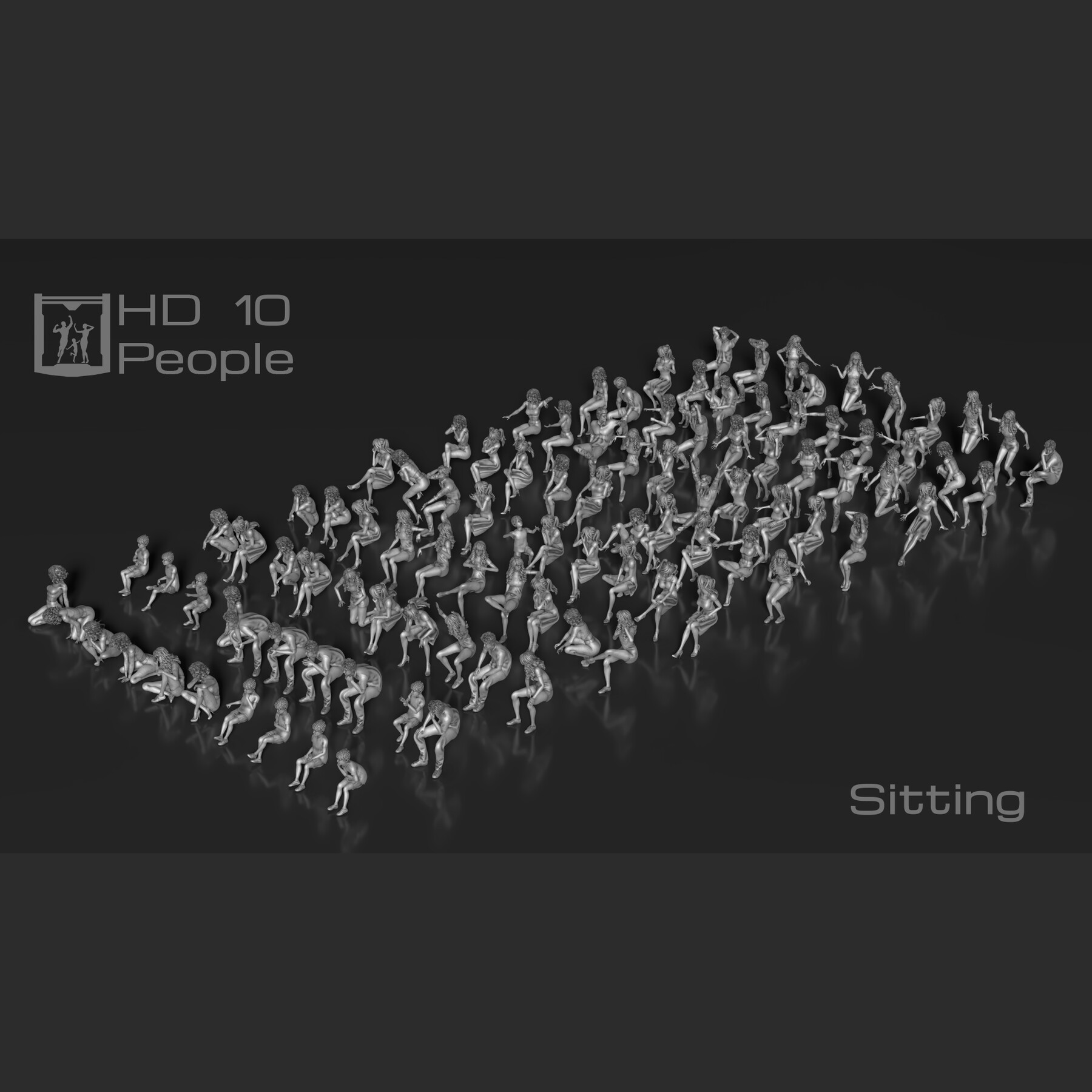 ArtStation - HD People 10 Sitting | Resources