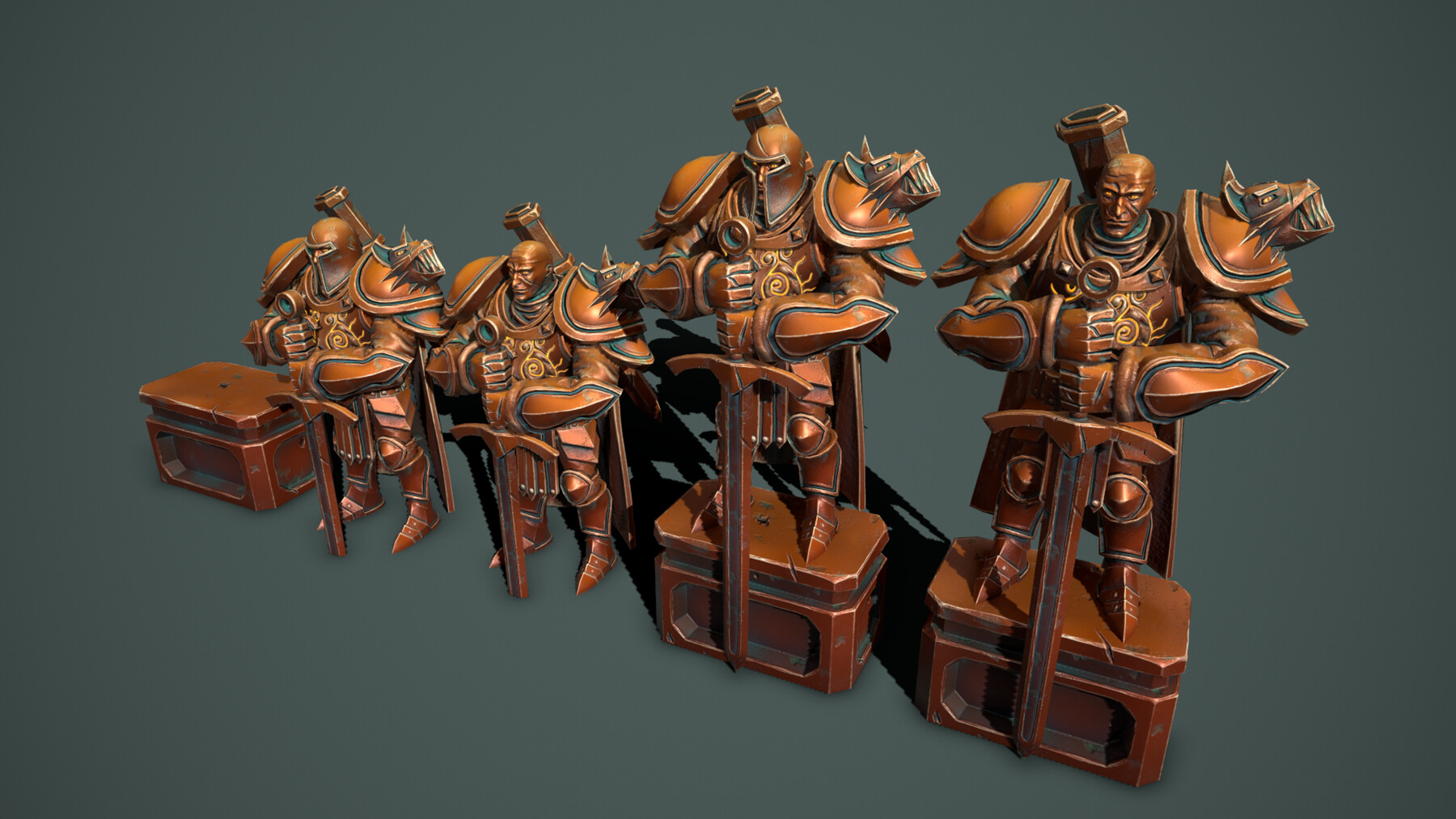 ArtStation - Statue knight | Game Assets