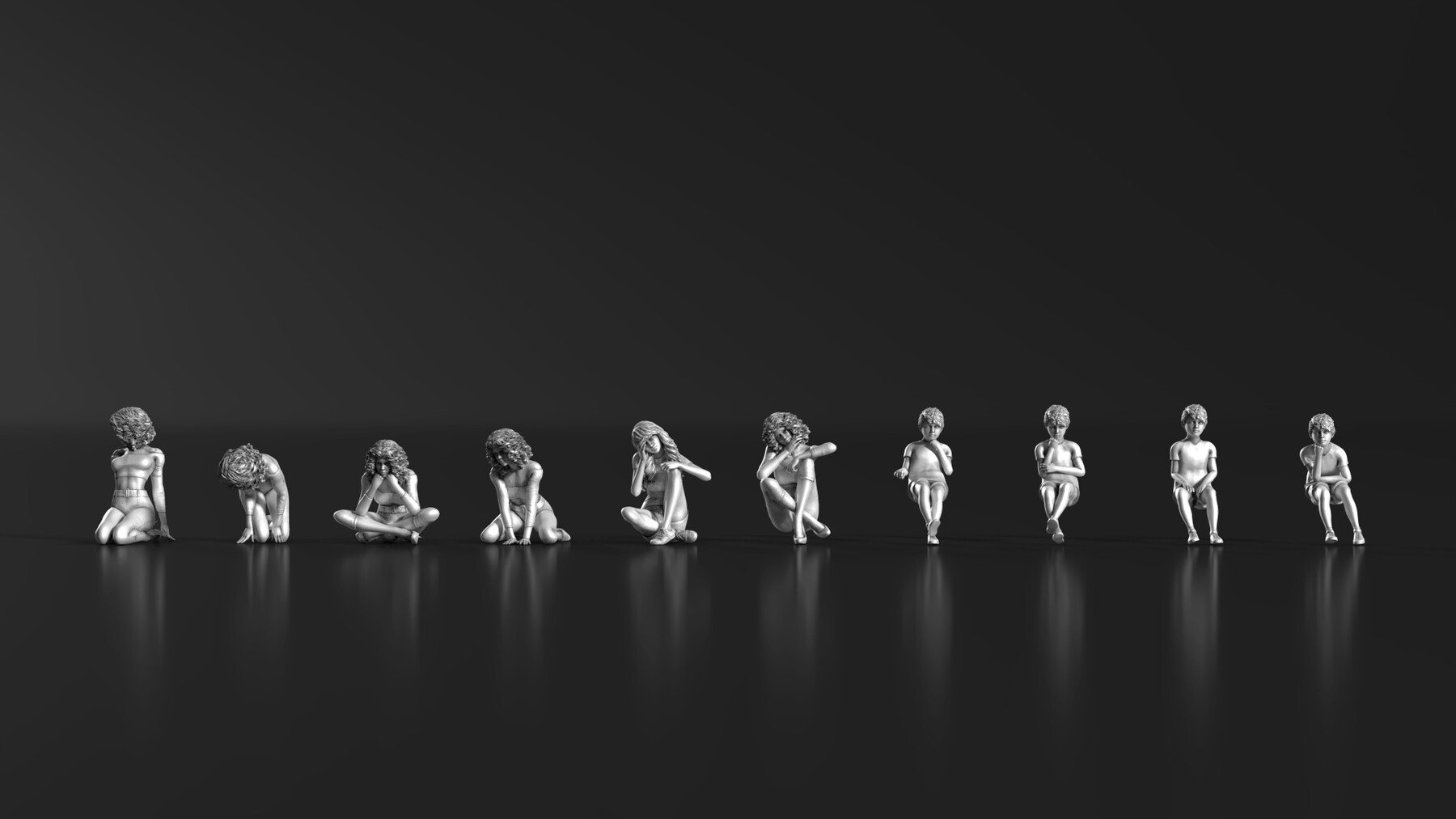 ArtStation - HD People 10 Sitting | Resources