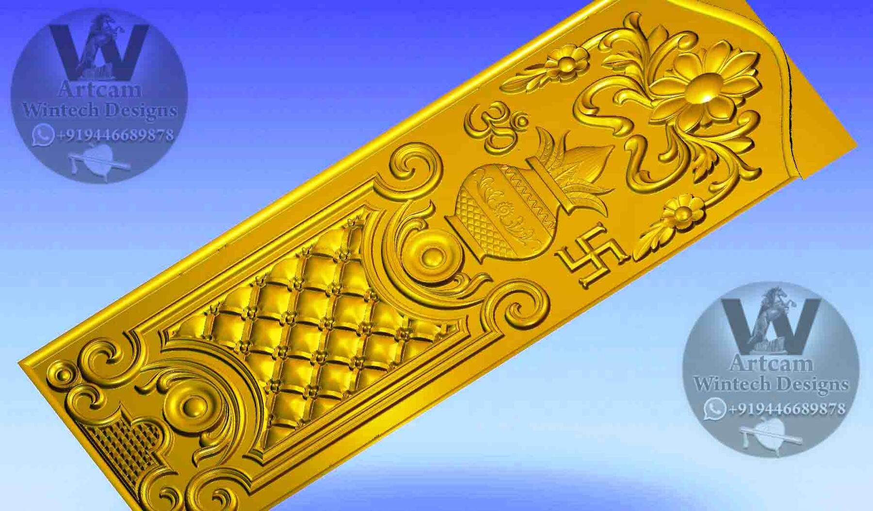 ArtStation - CNC ARTCAM DOOR DESIGN Kalasa 3D | Resources