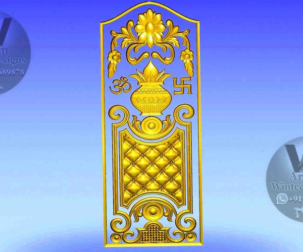 ArtStation - CNC ARTCAM DOOR DESIGN Kalasa 3D | Resources