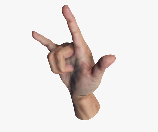 ArtStation - Hand Motion Gesture Rock Low-poly 3D model | Game Assets