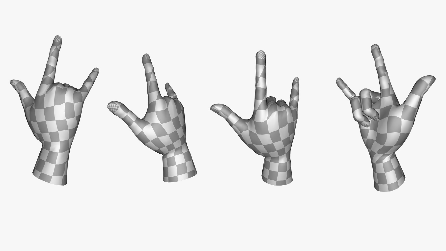 ArtStation - Hand Motion Gesture Rock Low-poly 3D model | Game Assets