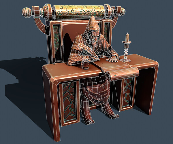 ArtStation - Wizard on throne | Game Assets