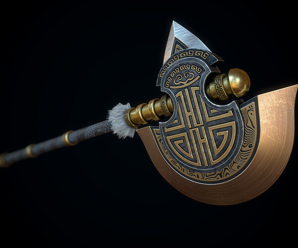 ArtStation - Chinese Great Axe | Game Assets