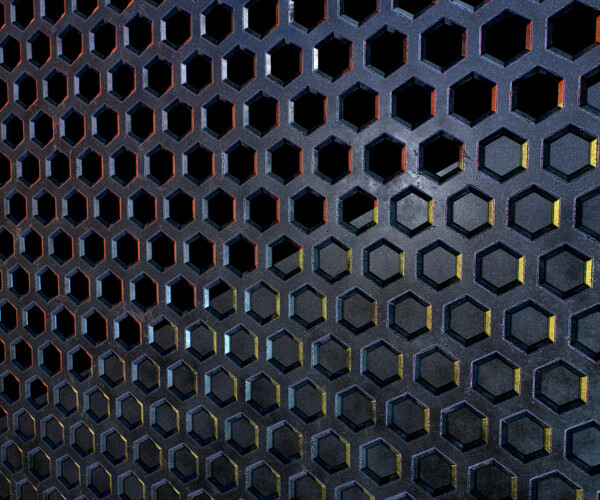 ArtStation - Perforated Metal Hex Material | Game Assets