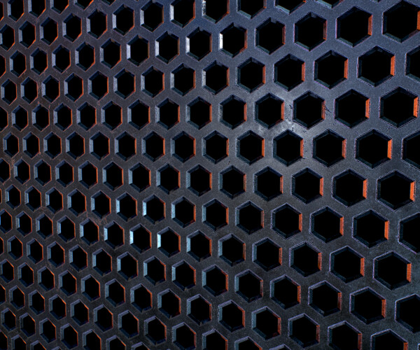 ArtStation - Perforated Metal Hex Material | Game Assets