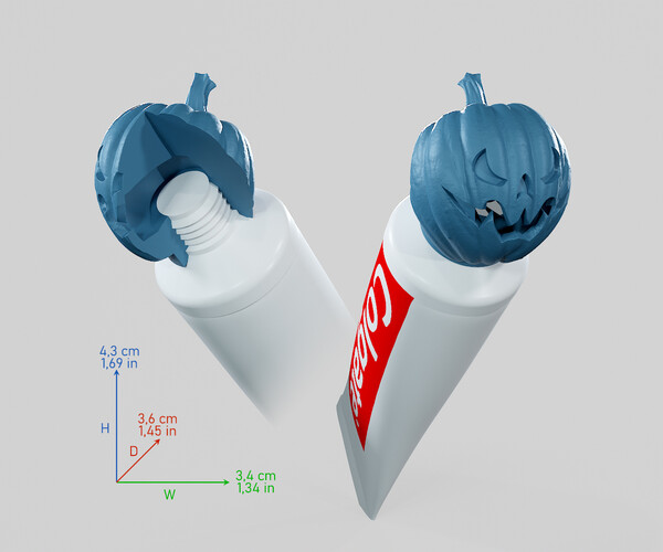 ArtStation - Halloween Pumpkin Head - Toothpaste Cup 04 3D print model STL | Resources