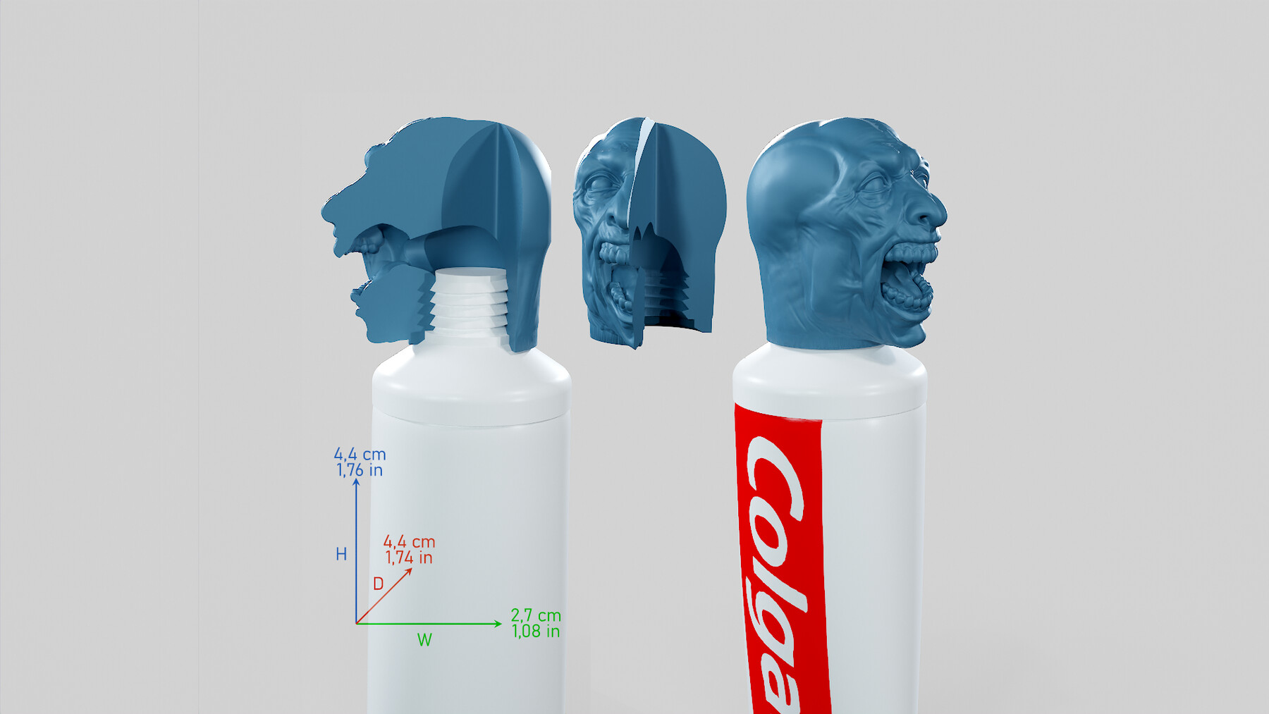 ArtStation - Halloween Zombie Head - Toothpaste Cup Dispenser 3D print ...