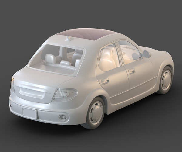 ArtStation - Cartoon Sedan Car | Resources