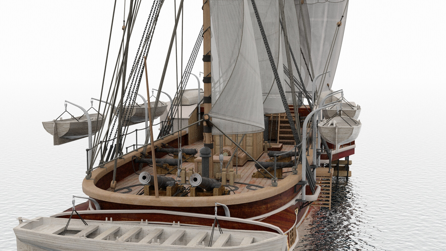 ArtStation - Vladimir steamshipfrigate 1848 | Resources