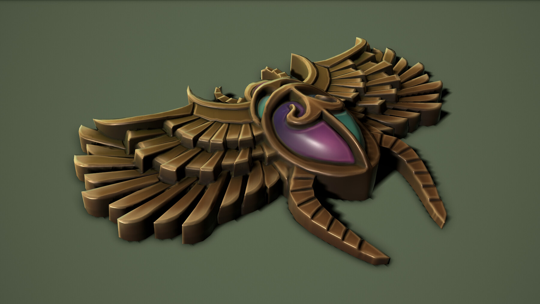 ArtStation - Scarab Bas-Relief | Game Assets